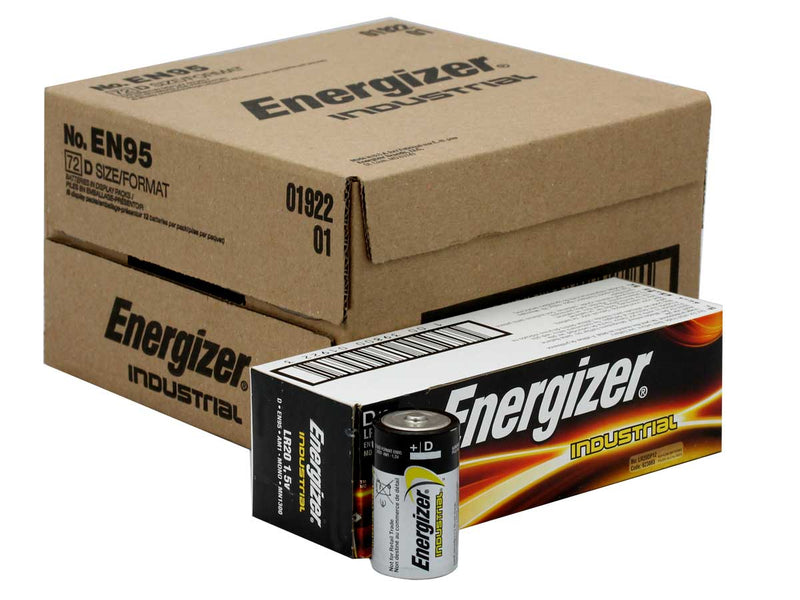 D Batteries | Alkaline | EN95 | Energizer Industrial | 72 Pack ...